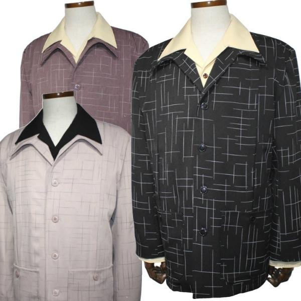 1950年代スタイルの特徴でもありますラウンドカラーとボックスプリーツが特徴のヴィンテージジャケットを基に企画生産致しました。バックスタイルはウエスタン調の背ヨークと動きやすいサイドベンツ仕様。ブラックにはホワイト、ピンクベージュにはグレー...