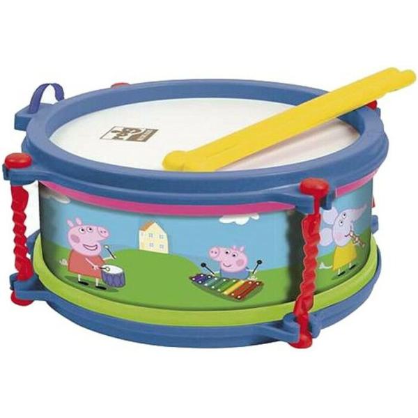 ペッパピッグ（Peppa Pig）のイラスト入り「たいこ／ドラム」おもちゃです。叩いて遊べる楽器玩具なので、おうち遊び・リズム遊びにぴったり。ペッパピッグ好きのお子さまへのプレゼントにもおすすめです。・ペッパピッグ デザインのたいこ（ドラム...