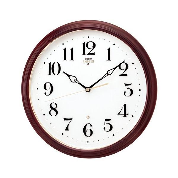 [メーカー]SEIKO CLOCK セイコークロック[ブランド]EMBLEM（エンブレム）[型番]HS553B[商品状態]新品[保証]1年間メーカー保証[納期]メーカー取り寄せ約3〜6営業日後発送[仕様]木枠 （アルダー濃茶木地塗装）前面：...