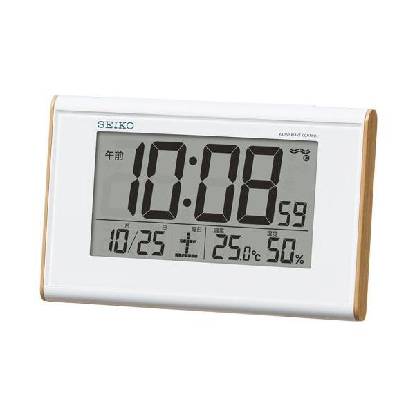 ●メーカー：SEIKO CLOCK セイコークロック ●種類：電波目覚まし時計●型番：SQ771B●商品状態：新品●材質/色：プラスチック枠(薄茶木目模様)、前面：プラスチック●寸法/重量：約96×156×37mm●コメント：広視野角で見や...