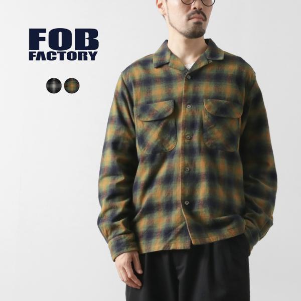 ■雰囲気のあるオンブレチェックシャツFOB FACTORYより、ウォーム感たっぷりのオープンカラーシャツのご紹介です。起毛を施したガシッと肉厚なフランネル生地を使用し、レトロで温かみのあるオンブレチェックが特徴のアイテム。肌寒い季節の羽織り...