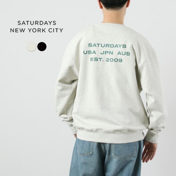 ■心地よさと個性が共鳴する、クルースウェットSATURDAYS NYCの定番「Bowery」シリーズから登場した、インターナショナルロゴが印象的なクルーネックスウェット。コットン100％の裏毛を用いたヘビーウェイト仕様で、しっかりとした厚み...