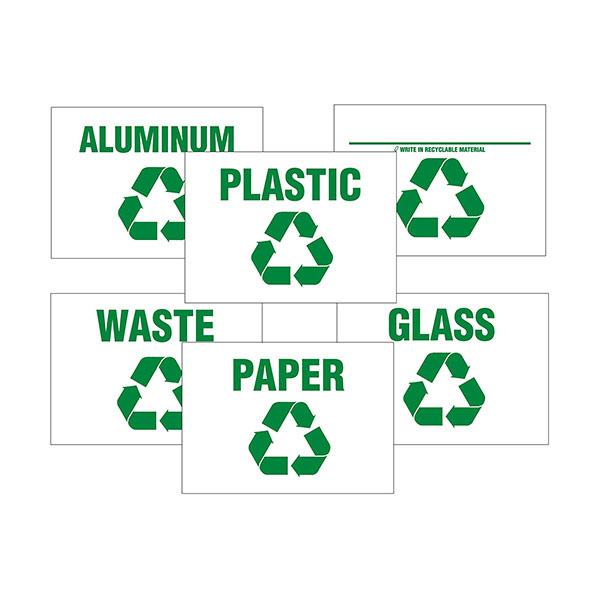 リサイクルラベルキット。6種類のリサイクルマーク各1枚入り。自己接着ビニールラベル。サイズ：約17.8×12.7cm原産国：台湾【注意事項】※サイズは約です。製造ロットにより、カラー変更、仕様変更、デザイン変更等ある場合があります。※本製品...