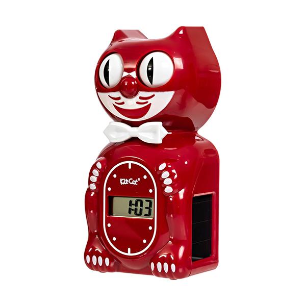 Kit-Cat Klock(キットキャットクロック）は、1932年にアメリカ　オレゴン州でアールアルノーのアイデアで創られ、現代も世界的に有名な猫の時計です。明るい光があればソーラーパネルによって、目をキョロキョロと左右の動かします。デジタ...