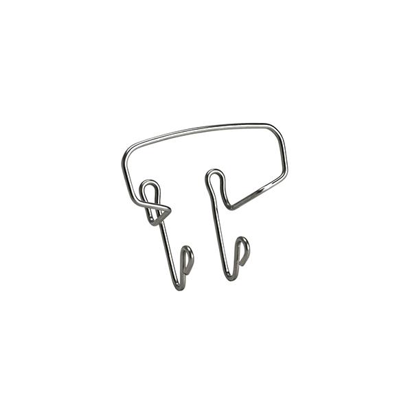 イギリスのデザイナーMichael Marriott による、ミニマルなステンレススチール製の壁掛けフック。1本のラインから生まれる、立体的なフォルム。上部の横に広がったフックにはコートやバッグ・帽子を、下部の2つの小さなフックにはキーリン...