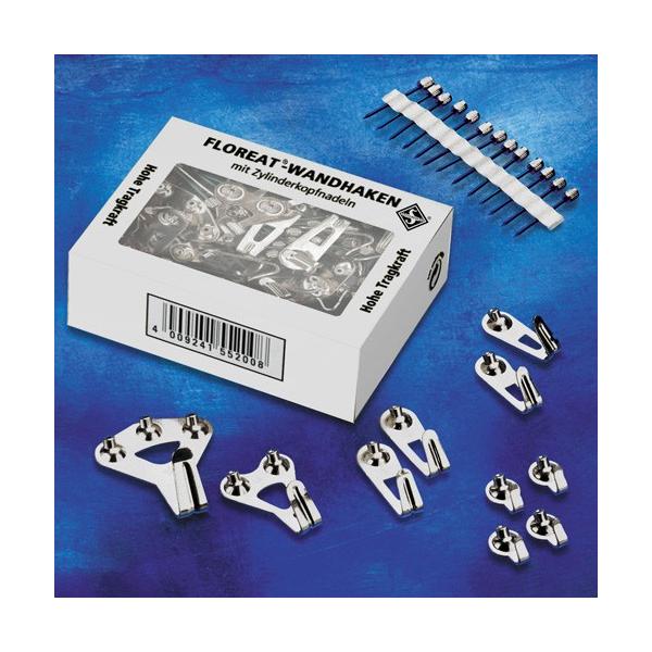アンティークフレームなどをディスプレイする際にもよく映えるフロリートウォールフックはフックに開けられたガイド穴によって常に最適な角度に正確に打ち込むことが可能。釘頭は丈夫な真鍮製。 鋼製の釘は細く、壁には小さな穴しか残らない。取り除く際も釘...