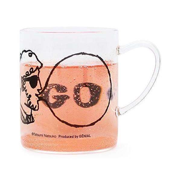 今までありそうになかったシンプルなデザインの薄い耐熱ガラスに、独特なタッチのたつみなつこ、ご自身のアイコン的イラストであるバブルガムシリーズを合わせ、ガラスのマグでしかできない利点をいかして、思い思いのメッセージを吹き込んだ新しいアイテムに...