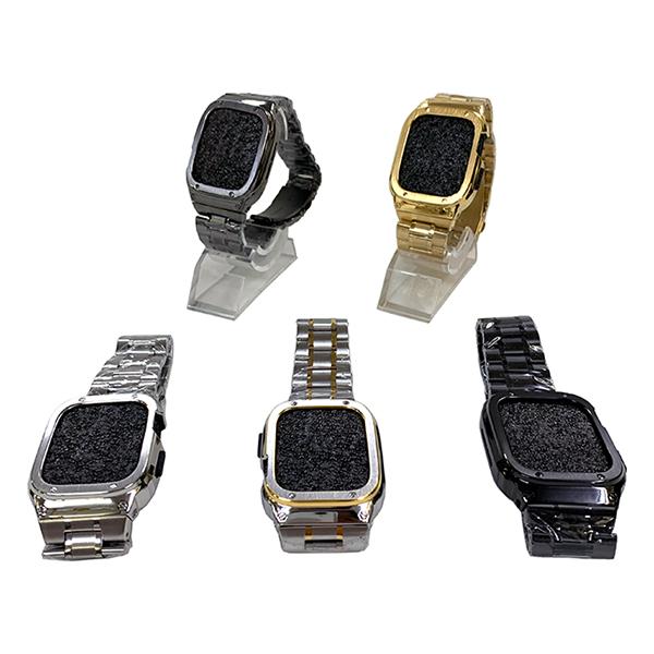 ステンレスフレームの一体式バンドが新登場！アップルウォッチのイメージを新しく。ステンレスフレームとステンレスベルトでの作りは、より高級感をアップ。カッコ良さがしっかり現す。本体の装着はボタン側嵌るだけ！工具必要一切なしで手間かかりません。サ...