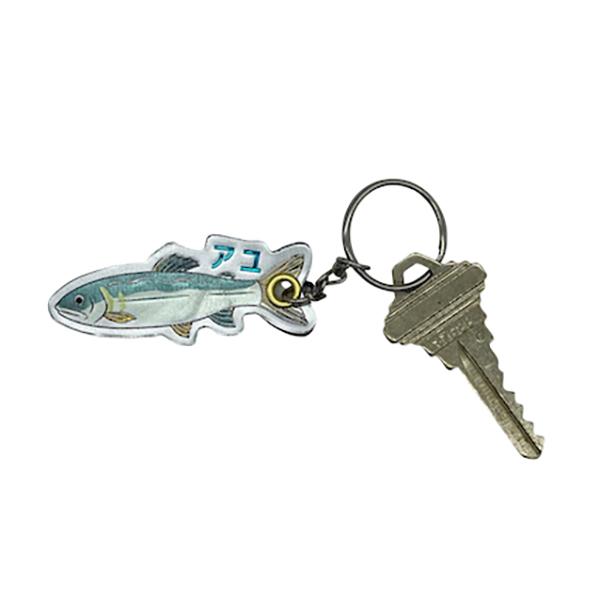 カタカナの文字がエモい渓流魚のキーホルダー。 本体がマグネットになっており鉄の部分、冷蔵庫つけることができます。サイズ：w80×d23×h3mm素材：マグネット、鉄生産国：中国ご注意；キーホルダーのみの販売となります。画像の鍵は付属されません。