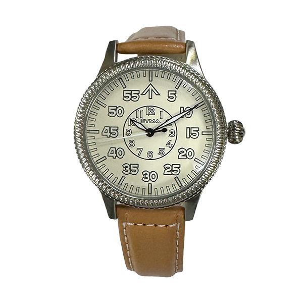 CYMAは1862年に設立されたスイスの名門ブランド。<ケース：ステンレススチールリューズ：ステンレススチール防水：日常生活防水ムーブメント：スイスETA社製ベルト：カーフレザーケース幅：39ｍｍ（リューズ除く）ベルト幅：18ｍｍ機能...