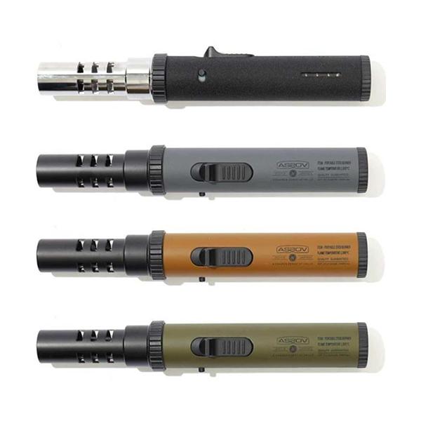 全長205mm、燃焼温度1,300℃の高火力なポータブルスティックバーナー。ロック機能がついており、誤って火がついてしまう防止や火を出し続けることが可能。コンビニエンスストアなどで簡単に入手しやすい市販ライター用ガスで充填できます。ガスの残...