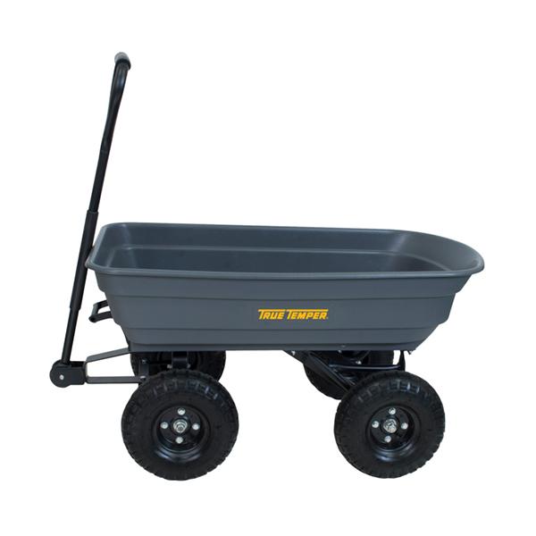 ■園芸用土や薪などの運搬に便利なガーデニング、アウトドアなどで活躍するワゴン。ダンプ機能付き。■ポリトレイ。■スチールハンドル。サイズ：約W55×D104×H50cmトレイサイズ：W52×D91×H22cm容量：約113L素材：プラスチック...