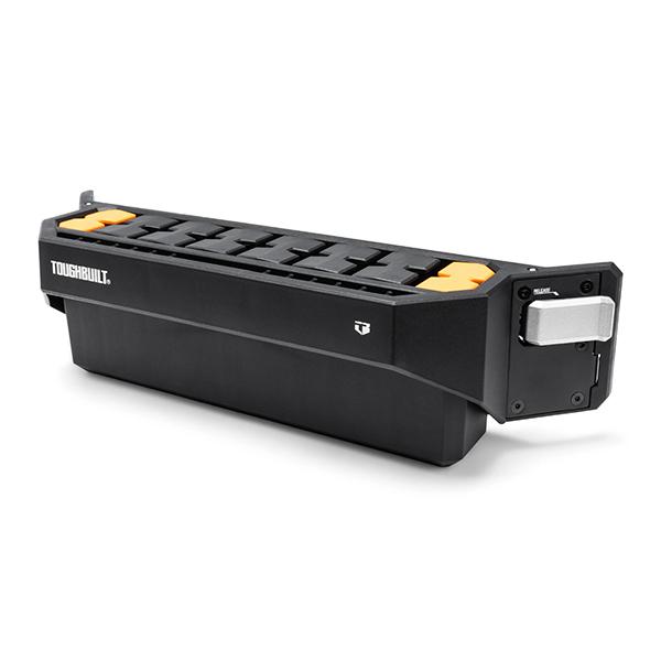 ・TOUGHBUILT StachTech&amp;#174; コーナーレールに対応したツールホルダー。・ドライバーやレンチ、プライヤー等のよく使う小型ハンドツールに最適。・8個の仕切りはトップ部に柔らかいゴム状の素材を採用し、様々な形状に...