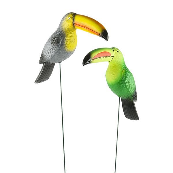 ■南米の鳥、オオハシで南国の雰囲気を演出。■ショップやお庭のオーナメントに。サイズ：約72x24x7.5cm（スティック含む）素材：プラスチック生産国：中国※デザインはアソートです。選択不可となります。※輸入品につき、輸送時のキズや汚れなど...