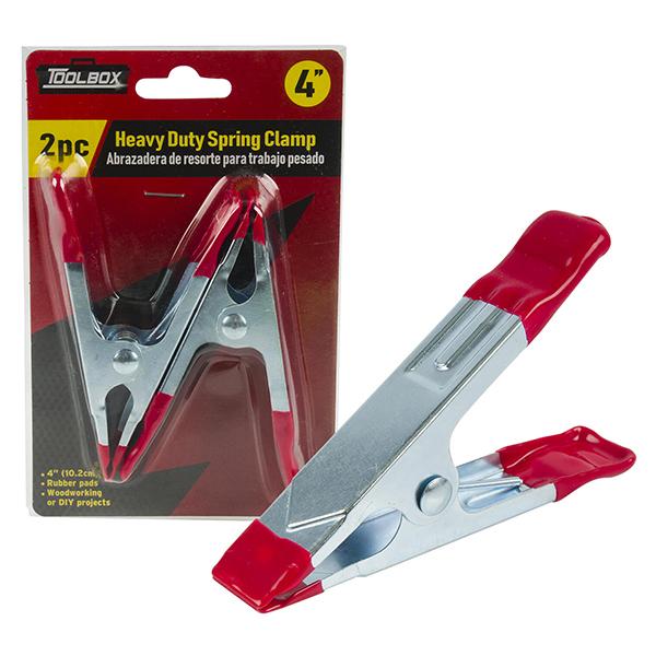 ■DIYや木工に最適なスプリングクランプ2個セット■ラバーグリップで使いやすいサイズ：約10x6.5x2cm素材：スチール生産国：中国※輸入品につき、輸送時のキズや汚れなどある場合がございます。※画面上でご覧いただいているカラーと現物カラー...