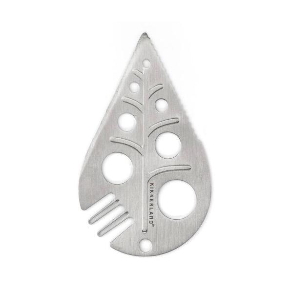 野草やハーブを集める集める楽しさを体験！手のひらサイズの採取マルチツールには、キーリングホール、ベリー摘み器、ハーブストリッパー、剪定ノコギリ、420ステンレススチール製刃の5つの機能が搭載されています。サイズ：W5×D0.1×H8.5cm...