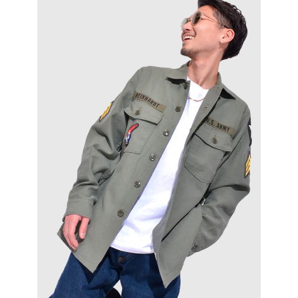 BUZZ RICKSON’S SHIRT MAN'S COTTON SATEEN OLIVE GREEN SHADE 107 DEMILITARIZED ZONEバズリクソンズ SHIRT MAN'S COTTON SATEEN OLIVE...