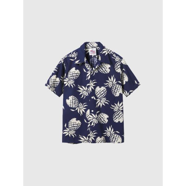 DUKE KAHANAMOKU COTTON HAWAIIAN SHIRT DUKE'S PINEAPPLEデューク・カハナモク コットン アロハシャツ パイナップル柄最も有名で最も人気が高く、デューク・カハナモク自身も愛用していたシャツの...