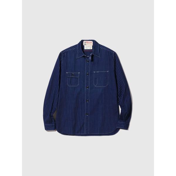 SUGAR CANE FICTION ROMANCE 8.5oz. WABASH STRIPE WORK SHIRTシュガーケーン フィクション ロマンス 8.5オンス ウォバッシュ ストライプ ワークシャツ実用性に基つくティテールや機能性...