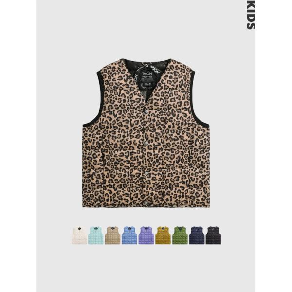 TAION KIDS V Neck Button Inner Down Vest WOMENタイオン キッズ Vネックボタン インナーダウンベスト軽くて暖かく着回しやすいデザインが特徴です。コンパクトに収納ができ外出時や旅行時に最適です。豊...