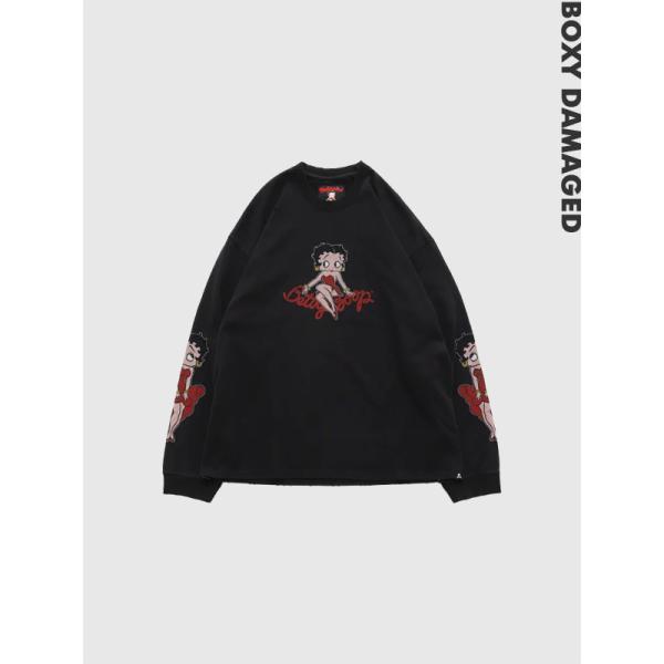 MASTERMIND WORLD × BETTY BOOP BOXY DAMAGED L/S TEEマスターマインド ワールド × ベティ ブープ ボクシー ダメージ 長袖 Tシャツ【MASTER MIND(マスターマインド)】1997年ス...