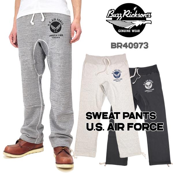 バズリクソンズ スウェットパンツ Buzz Rickson's BR40973 U.S. エアフォース スウェット ボトムス 新品サイズ表記は順に、ウエスト・総丈・股下・股上・ワタリ・裾幅です。●Sサイズ 約72〜約82cm 95cm 70...