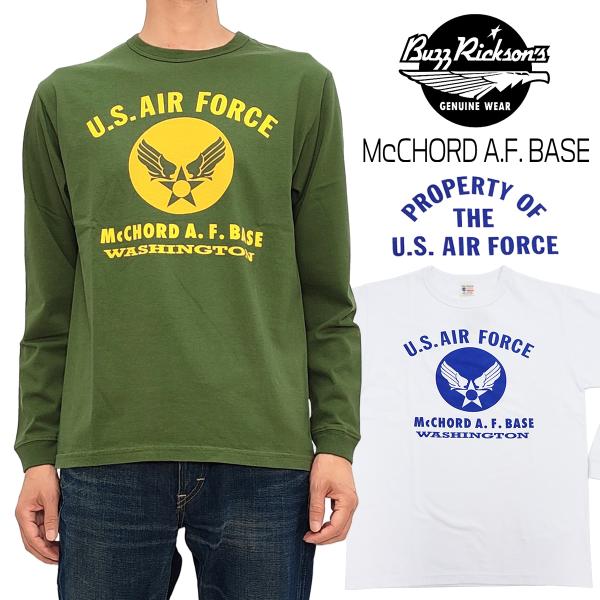 バズリクソンズ ミリタリーTシャツ BUZZ RICKSON'S 長袖Tシャツ McCHORD A.F. BASE BR69626 新品●「BUZZ RICKSON'S バズリクソンズ」のミリタリーTシャツ(長袖Tシャツ)です。作品名は「L...