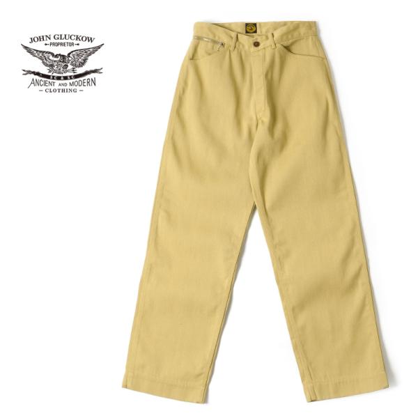 【ワンウォッシュ】 JOHN GLUCKOW ジョングラッコー パンツLot JG-21 "Strongarm Sport Dungarees" JG-21-23S-OW