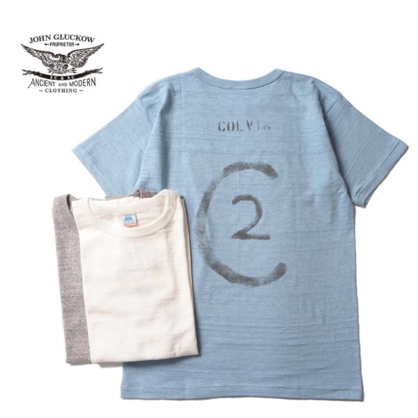 JOHN GLUCKOW ジョングラッコー半袖  Tシャツ Lot JG-CS06 "Colvin T" JG-CS06-COLVIN(23S)