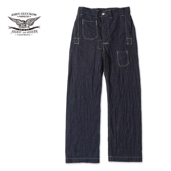 【ワンウォッシュ】JOHN GLUCKOW ジョングラッコウ パンツ Lot JG-01S"1910s Netmaker's Trousers" JG-01S-OW