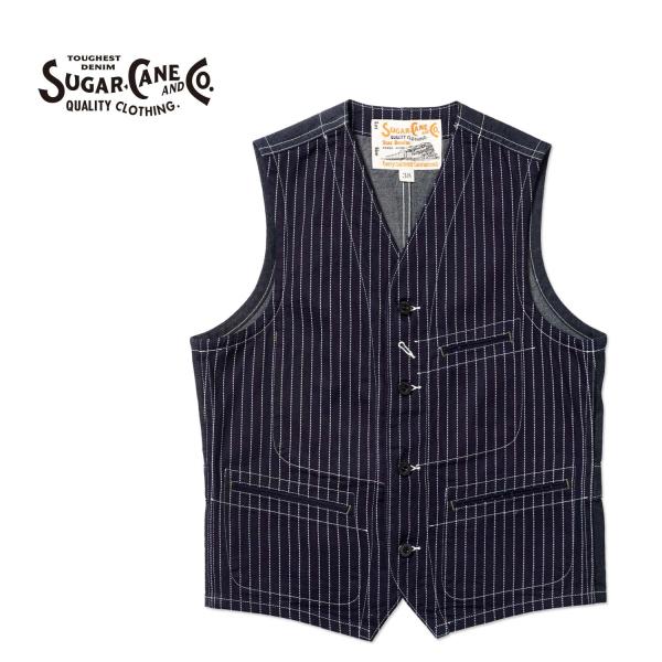 SUGAR CANE シュガーケーンベスト9oz. WABASH STRIPE WORK VESTSC12654