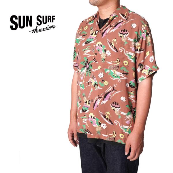 SUN SURF サンサーフ 半袖 アロハシャツSPECIAL EDITION"ELLERY CHUN'S CREATION"2008COLLECTION ALOHA by KING SMITHSS34172