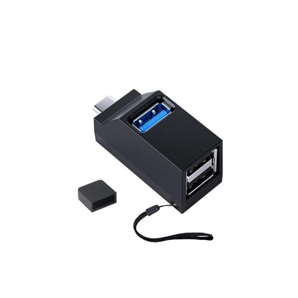 ●商品名前：　YFFSFDC USB C ハブ Type C 3ポート USB3.0＋USB2.0コンボハブ 超小型 バスパワー USB-C変換アダプター ●商品説明：　・【3ポート】USB 3.0ポート×1個、USB 2.0ポート×2個。...