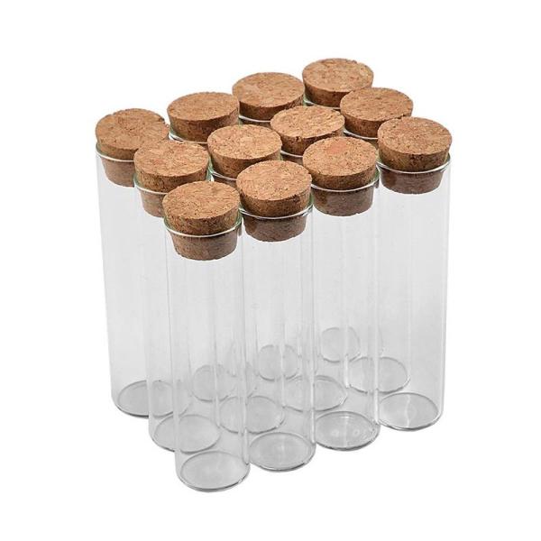 ●商品名前：　6个 22x120mm 30ml コルク栓付きガラス試験管に適用科学実験、休日の贈り物、キャンディストア ●商品説明：　 梱包サイズ：　高さ : 9.20 cm、横幅 : 11.20 cm、奥行 : 15.00 cm、重量 :...