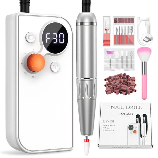 ●商品名前：　Saviland 電動ネイルマシン30000RPM 充電式ネイルドリル アクリルネイル用 プロフェッショナルコードレス電動ネイルファイル 1 ●商品説明：　・?? 充電式 &amp; ポータブル - Saviland ネイル ...