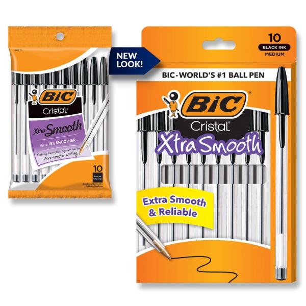 ●商品名前：　BIC Cristal エクストラスムーズ ボールペン 10 Count ●商品説明：　・アメリカ製・キャップカラーがインクの色になります・クリスタル ボールペンは、胴部が透けて見えるためインクがどれくらい残っているかひと目で...