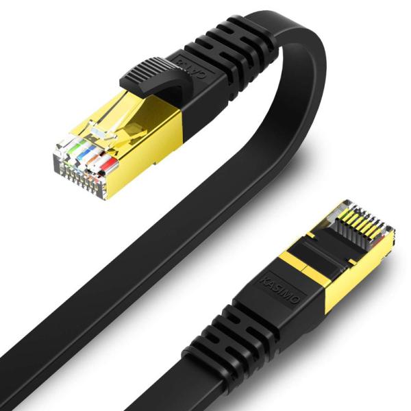 ●商品名前：　2m KASIMO CAT8 LANケーブル カテゴリー8 フラット 40Gbps 2000MHz SFTP RJ45 超高速 金メッキコネ ●商品説明：　・【40Gbps超高速光通信】LANケーブルCAT8は5G高速通信に最...