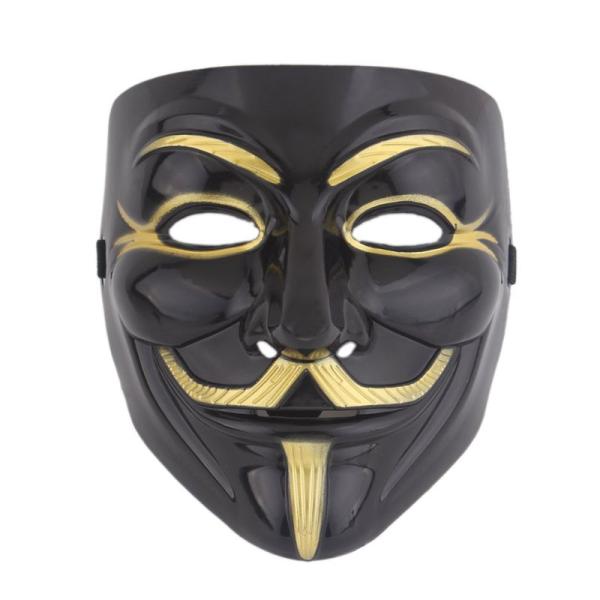 ●商品名前：　LQZ(TM) VIP版 V for Vendetta Mask/アノニマス/ガイ・フォークス 仮面 マスク ブラック ●商品説明：　・サイズ：18.5*19.5CM・変身マスク。ハロウィン衣装の本格的なアクセサリーコスプレを...