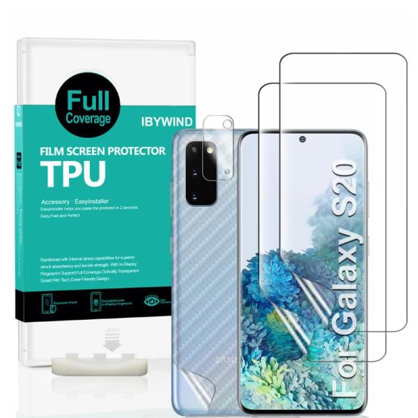 ●商品名前：　Ibywind Samsung Galaxy S20 5G 専用保護フィルム2枚入り カメラレンズプロテクター付き 背面保護フィルム付き 指 ●商品説明：　・【ケースに合わせやすい】:Ibywindはほとんどのケースに合うよう...