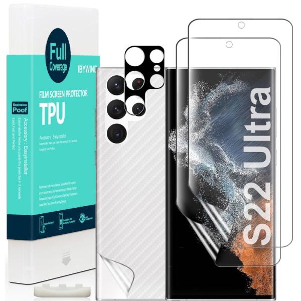 ●商品名前：　Ibywind SamSung Galaxy S22 Ultra 5G 6.8" 専用保護フィルム2枚入り カメラレンズプロテクター付き 背 ●商品説明：　・【ケースに合わせやすい】:Ibywindはほとんどのケースに合うよう...