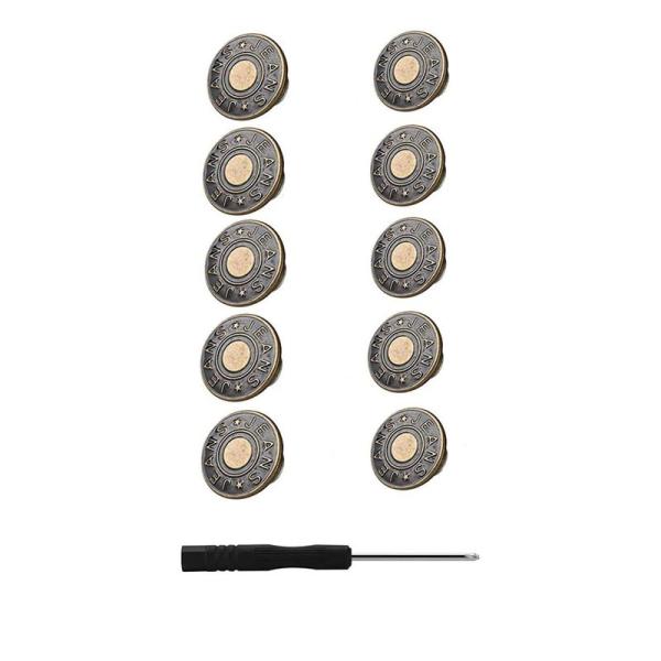 ●商品名前：　YFFSFDC ボタン ジーンズ デニム 交換 リメイク用 17mm 10個セット ジーパン直し ネジ式 簡単取付け DIY 手作り 手芸/ ●商品説明：　・【パッケージ内容】ジーンズボタン×10個、専用ドライバー×1本。・【...