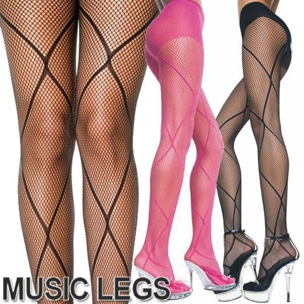 日本でも、Bガールやダンサーをはじめ、絶大なる支持を得ております♪Sexyなストッキングや下着を扱う、アメリカの有名ブランドMUSIC LEGSが登場!!伸縮性のあるフィッシュネット地に大きく足先から太ももにかけてダイアモンド型にラインが入...