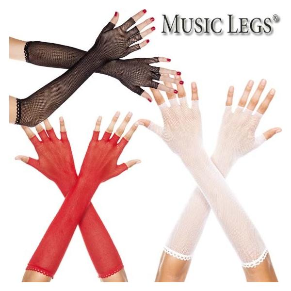 【メール便OK】日本でもBガールやダンサーをはじめ、絶大なる支持を得ております♪ランジェリーやコスチュームを扱う、アメリカの有名ブランドMUSIC LEGSが登場!パーティー、イベント、ライブに♪ワンフィンガータイプのアーム丈グローブ☆余計...