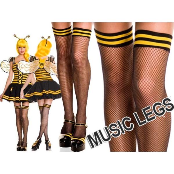 日本でも、Bガールやダンサーをはじめ、絶大なる支持を得ております♪Sexyなストッキングや下着を扱う、アメリカの有名ブランドMUSIC LEGSが登場!!トップのボーダーがポイントのフィッシュネットサイハイタイツ♪普段からはもちろん、発表会...