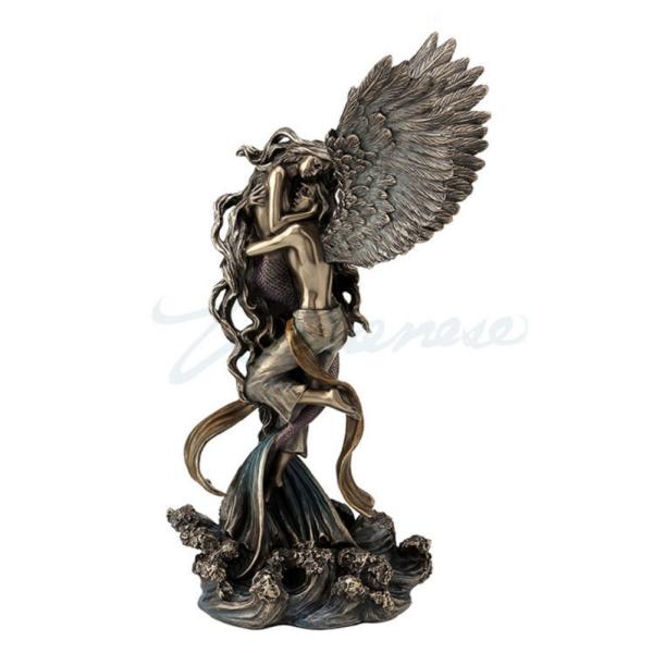 【天使と人魚の恋人達の彫像 置物 彫刻 セリーナ・フェネック作（輸入品）】---------------------------------------【Impossible Love Angel &amp; Mermaid Lovers ...