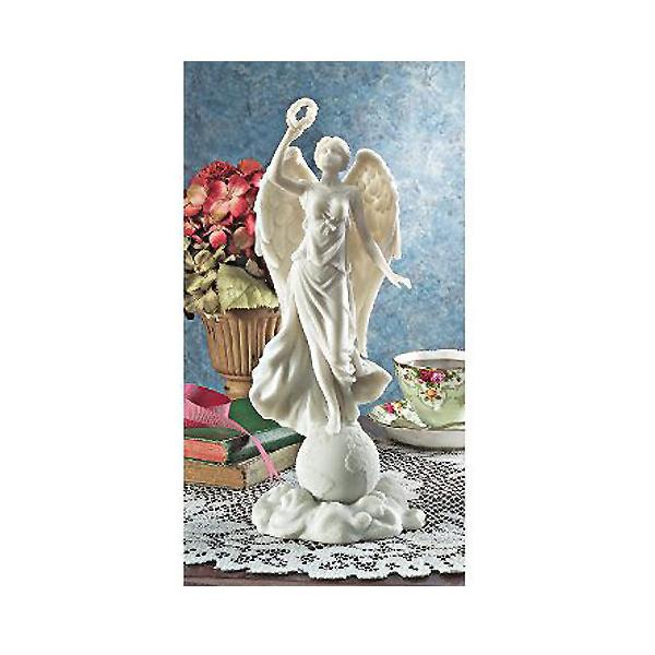 平和を祈る天使 彫像！【平和を祈る、平和の天使 大理石風 彫像 彫刻/ 安寧 平穏 癒し 平安 アロマスタジオ ネイルサロン リラクゼーション プレゼント 贈り物 [輸入品】-----------------------------【Des...