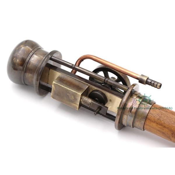 【スチームエンジン・モデルのハンドル飾りが付いたウォーキング杖/ ウォーキングスティック/ ソリッド堅材杖 記念プレゼント 贈り物（輸入品）】----------------------------------【ROORKEE INSTRU...