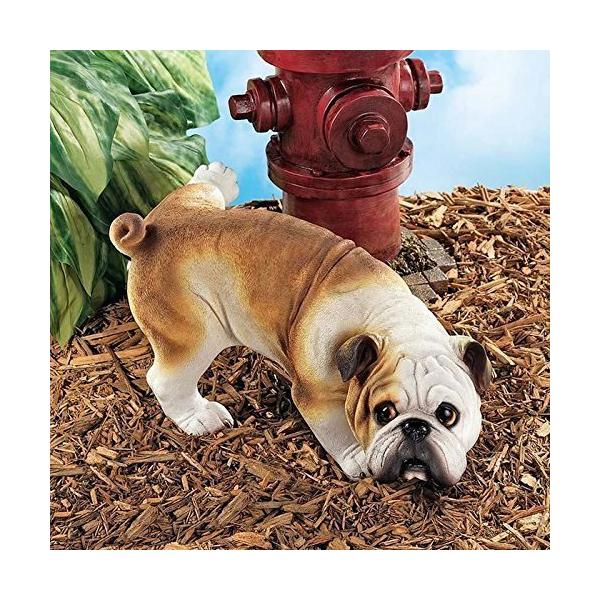 【粗相をしている ブルドッグ像彫刻 彫像/ ペットショップ ドッグカフェ ペットホテル ガーデニング 園芸 庭園 プレゼント贈り物（輸入品）】----------------------【Design Toscano Dog Gone Ba...