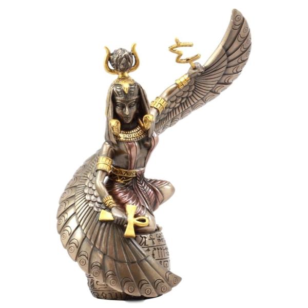 【エブロスギフト製 アンクを持った 古代エジプトの女神 イシス 装飾像 彫刻 彫像(輸入品)】---------------【Ebros Gift Egyptian Goddess Mother Isis Ra Holding Ankh F...