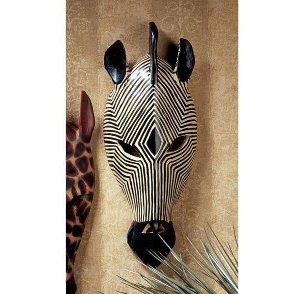 【アフリカンアート 民族芸術 シマウマ（仮面）マスク 彫像 彫刻 デザイン・トスカノ製  /エスニックインタリア 贈り物プレゼント（輸入品）】----------------------【Design Toscano Tribal-Styl...